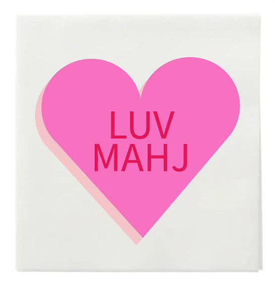 Mahji Mamas - “LUV MAHJ" COCKTAIL NAPKINS – Let's Go Mahjong